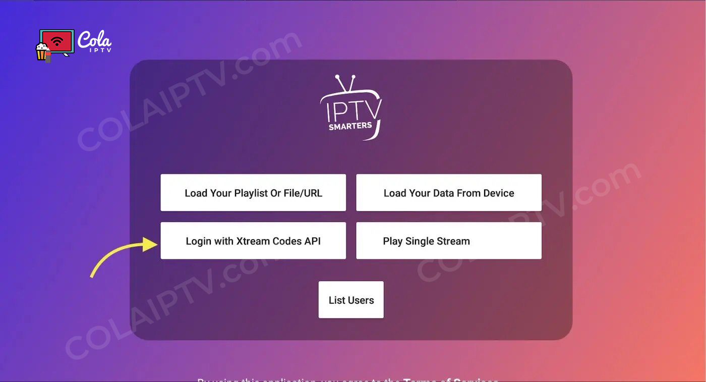 IPTV Smarters Pro – Cola Service